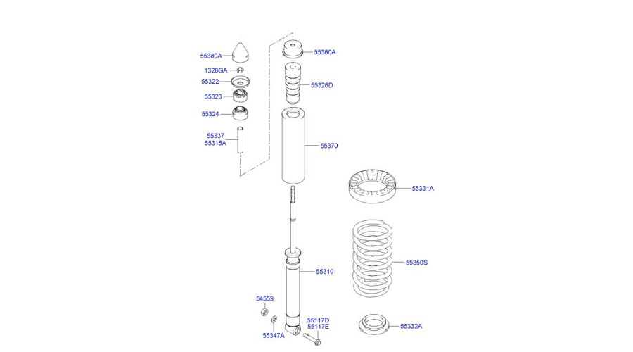 MOBIS FRONT REAR SHOCK ABSORBERS HYUNDAI GETZ 2007-10