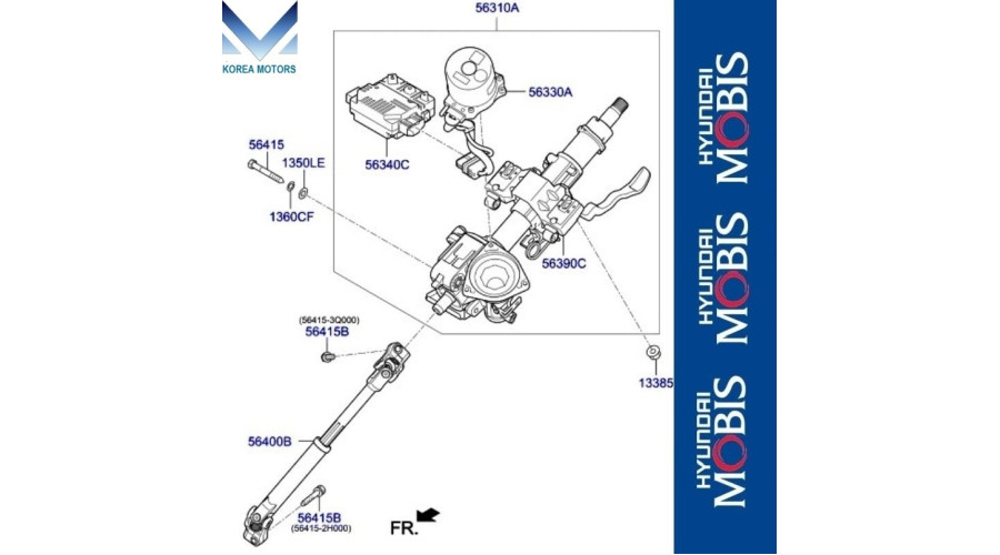 THE BEST INTERNET SHOP KOREA MOTORSMOBIS STEERING COLUMN AND SHAFT ...