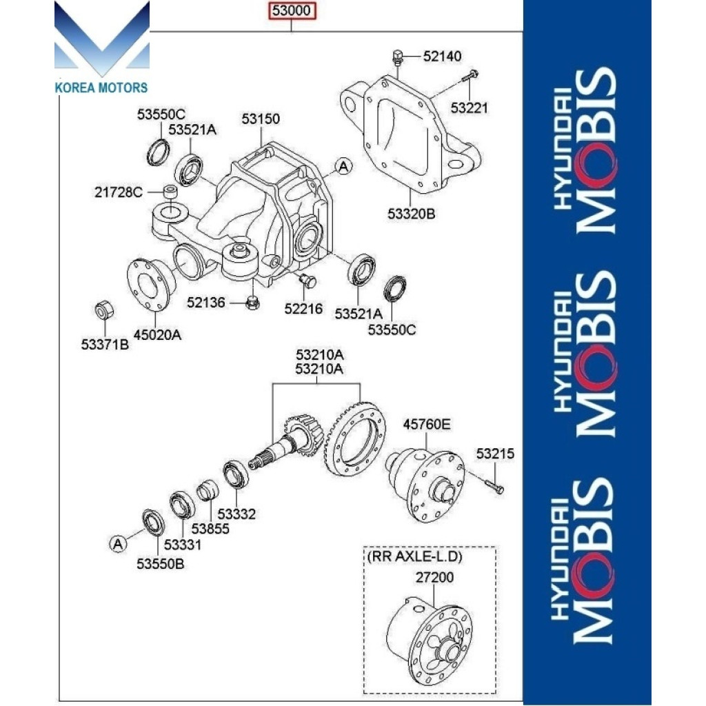 50-501 REAR DIFFERENTIAL KIA MOHAVE 2019-25