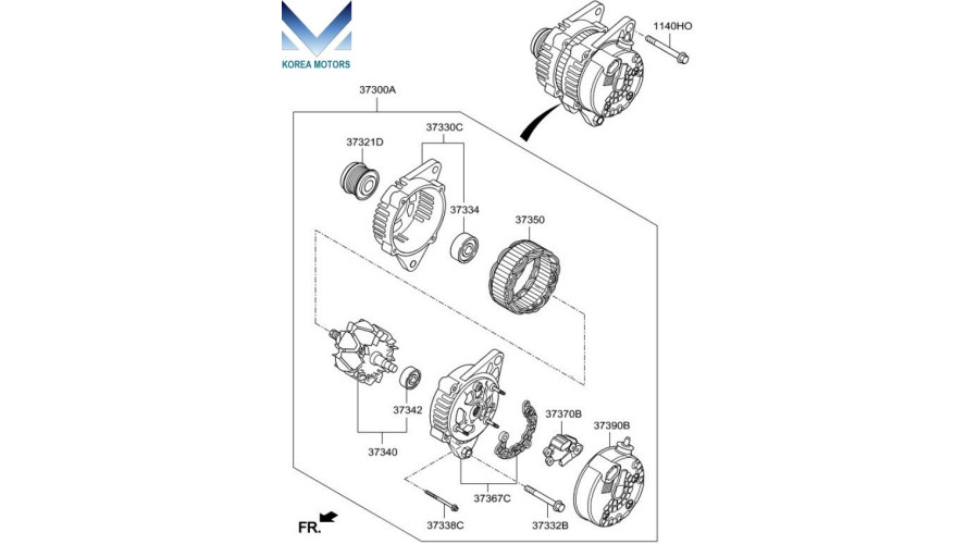 MOBIS ALTERNATOR ASSY FOR ENGINES HYUNDAI KIA 2009-20