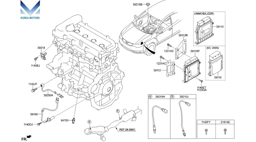 MOBIS ECU SET FOR KIA CERATO FORTE SHUMA KOUP 2008-13