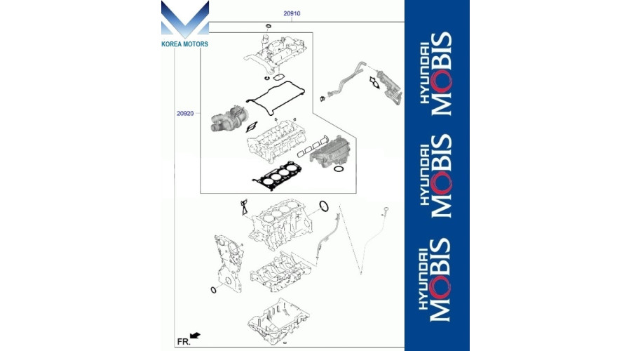 MOBIS GASKET ENGINE G4KR T-GDI HYUNDAI KIA 2020-24