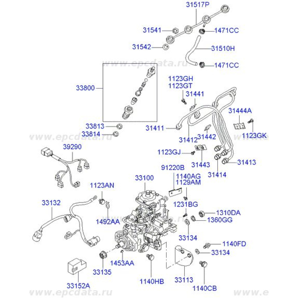 MOBIS PUMP FUEL INJECTION ENGINE D4BF 4D56 HYUNDAI KIA 1997-04